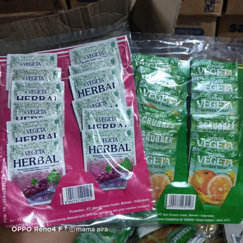 Jual Vegeta herbal/Scubber hi-fiber serat isi 12 anggur/jeruk | Shopee ...
