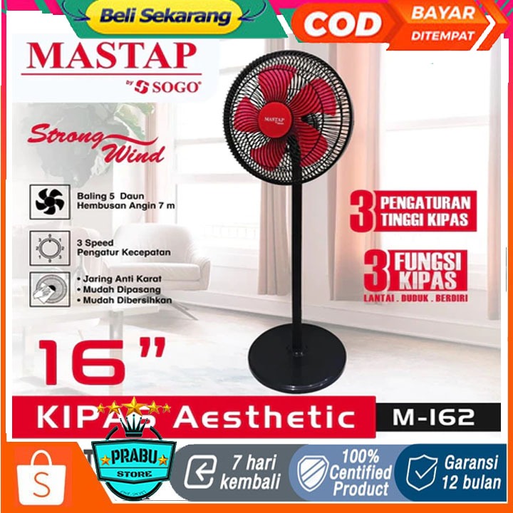Jual Mastap Kipas Angin Berdiri 16Inch M-162, Kipas Angin Stand Fan ...