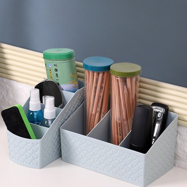 Jual Rak Meja Tempat Alat Tulis 3 Sekat / Rak Organizer Tempat ...