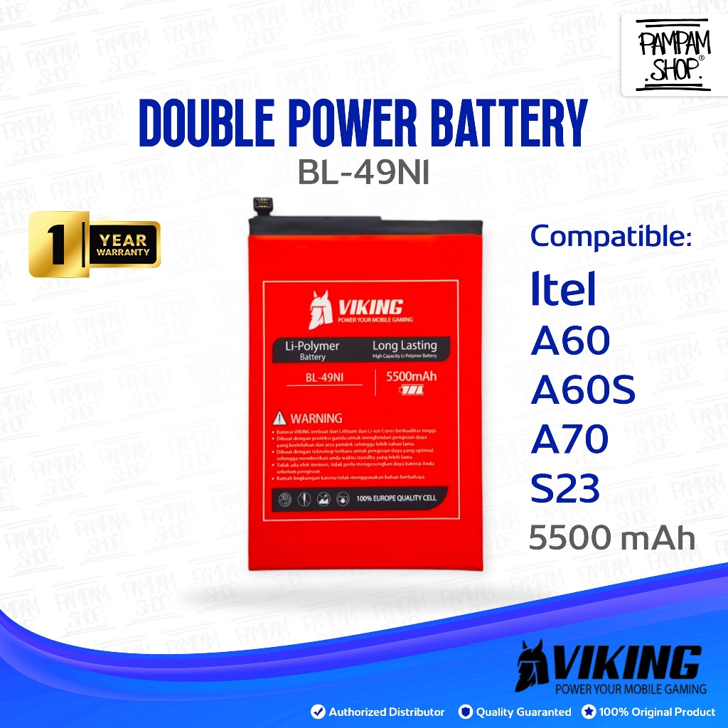 Jual VIKING Baterai BL-49NI Itel S23 / A60 / A60S / A70 Double Power Batre Batrai Ori Original ...