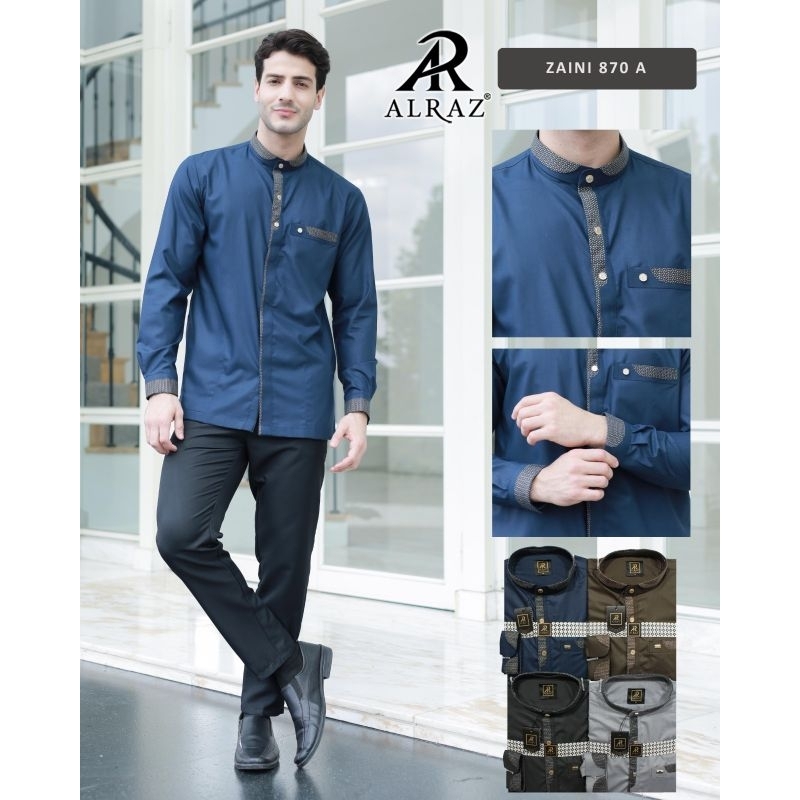 Jual Baju Koko Al Raz ZAINI870A Lengan Panjang Lengan Manset Kekinian ...