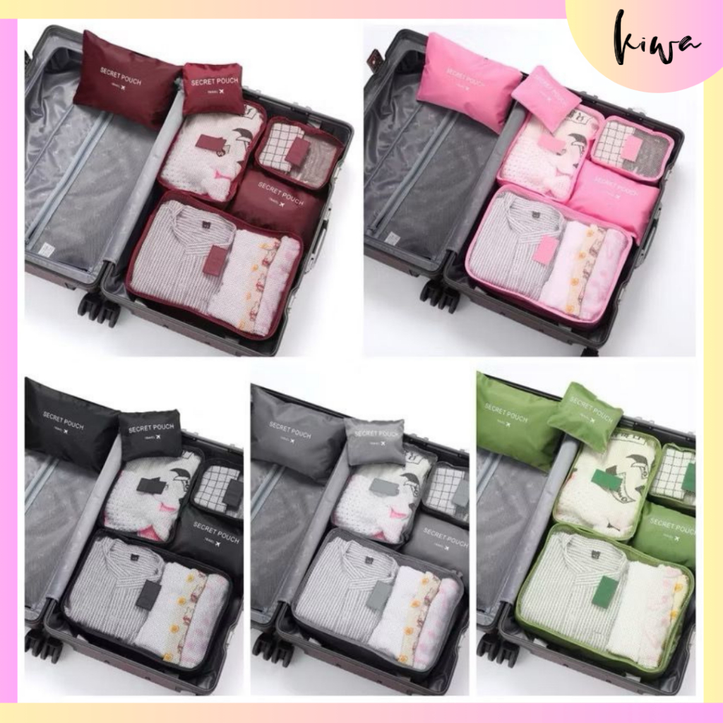 Jual Tas Travel 6 IN 1 Bag Organizer Praktis Organizer Pouch Set ...