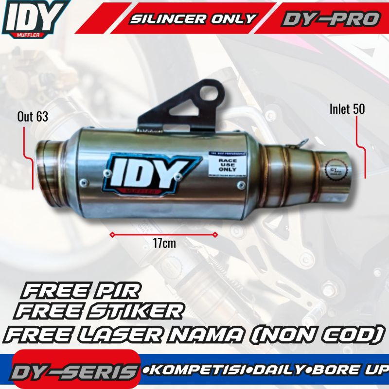 Jual Silincer Kompetisi original IDY MUFFLER tpye DY-PRO | Shopee Indonesia
