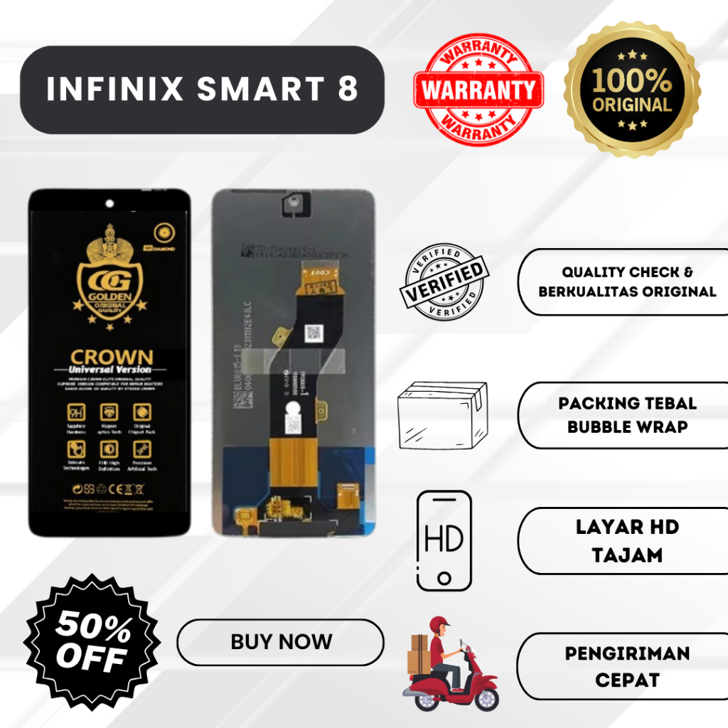 Jual LCD INFINIX SMART 8 / X6525 TOUCHSCREEN FULLSET COMPLETE ORIGINAL | Shopee Indonesia