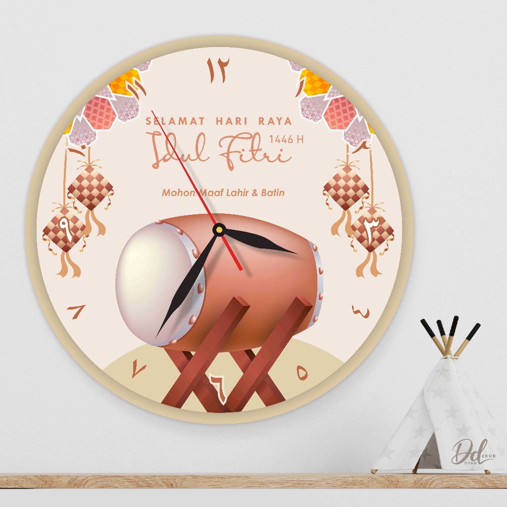 Jual JAM DINDING KAYU / JAM DINDING IDUL FITRI / JAM MEJA HARI RAYA ...