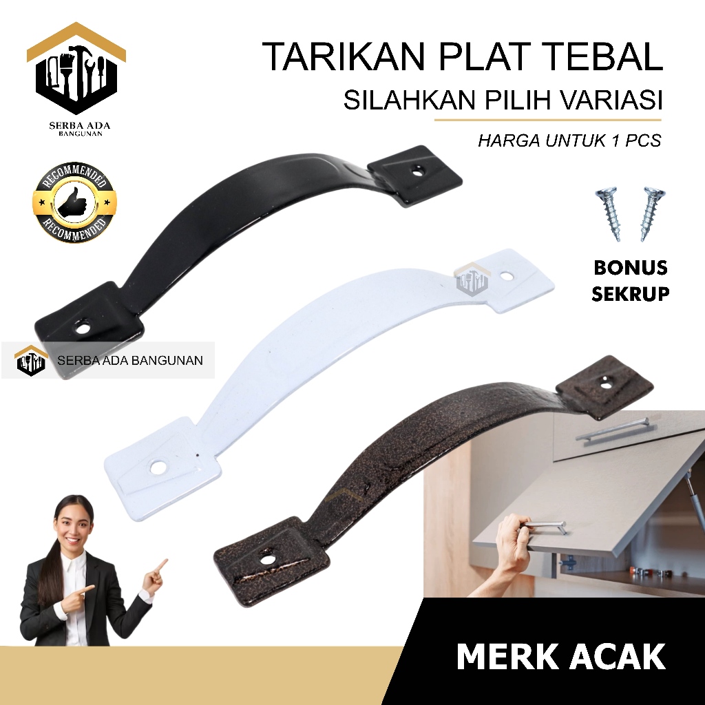 Jual TARIKAN LACI Handle Pintu Lemari Pegangan Handel Plat Besi model ...