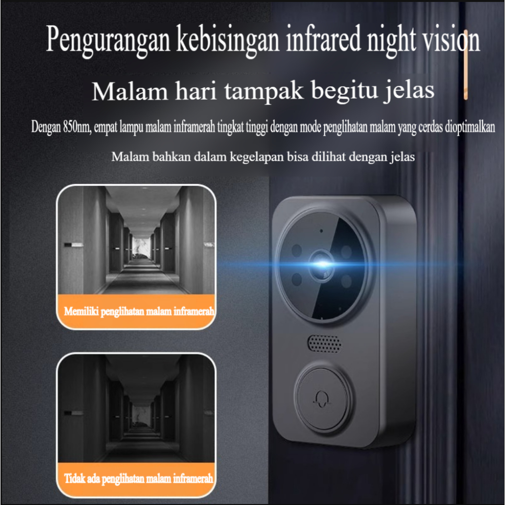Jual [COD]Kamera Bel Pintu Kamera Bel Nirkabel Nirkabel Cerdas Kamera ...
