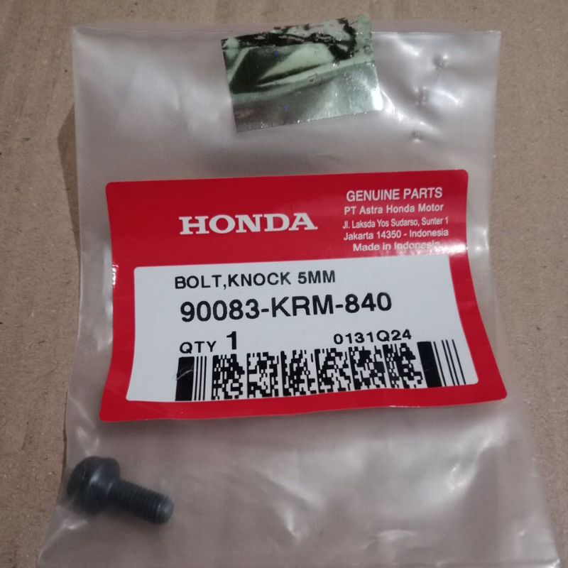 Jual AHM 90083-KRM-840 Bolt knock 5mm Baut gir gigi timing kamrat noken ...