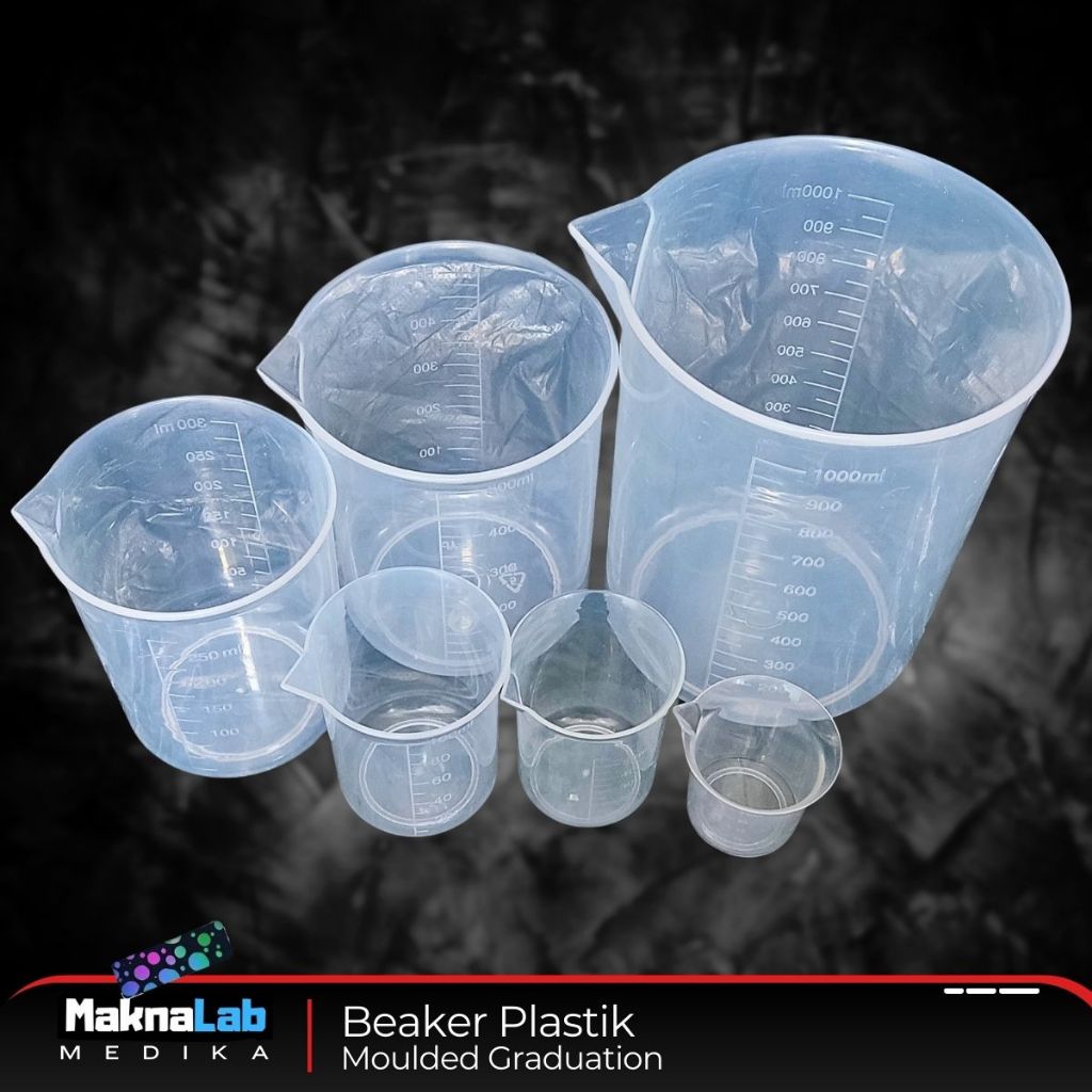 Jual Maknalab Beaker Plastik l Gelas Kimia Plastik Gelas Ukur Takar ...