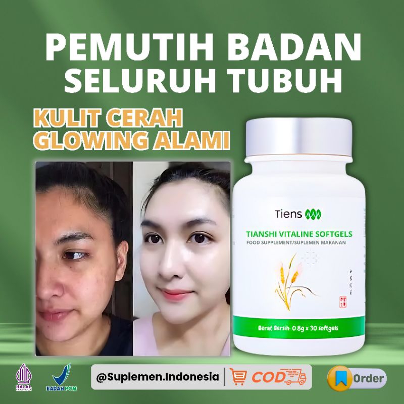 Jual TIENS Suplemen Pemutih Badan Seluruh Tubuh Bpom Original Vitamin E ...