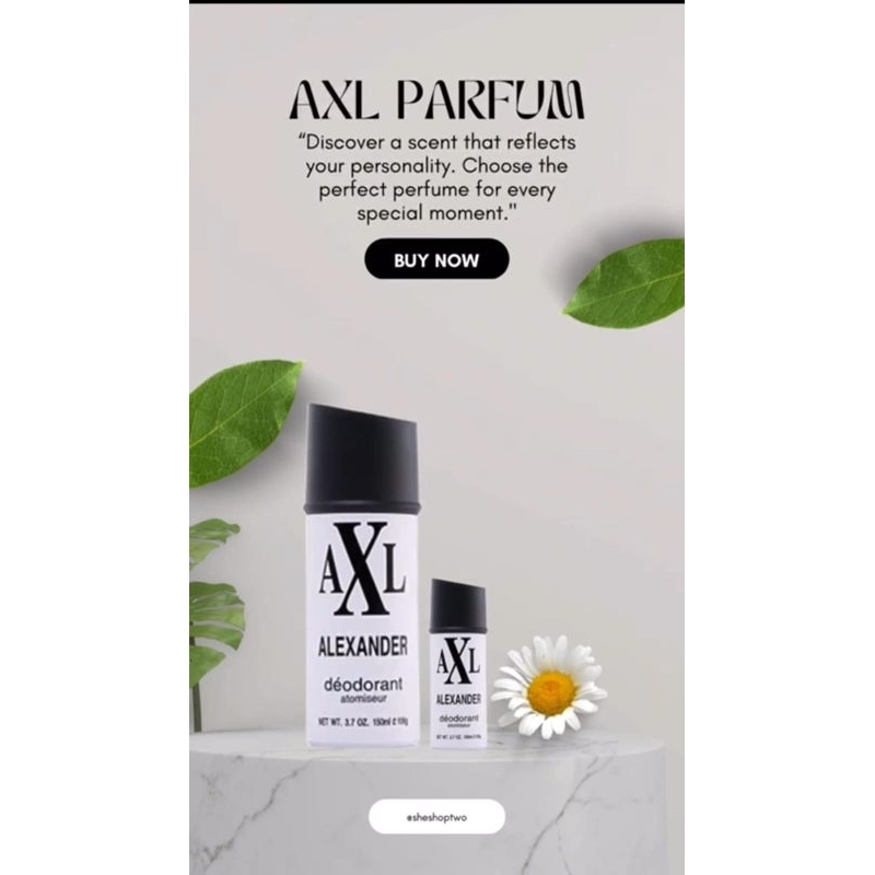 Jual AXL Alexander Deo Spray White 150 ML | Shopee Indonesia