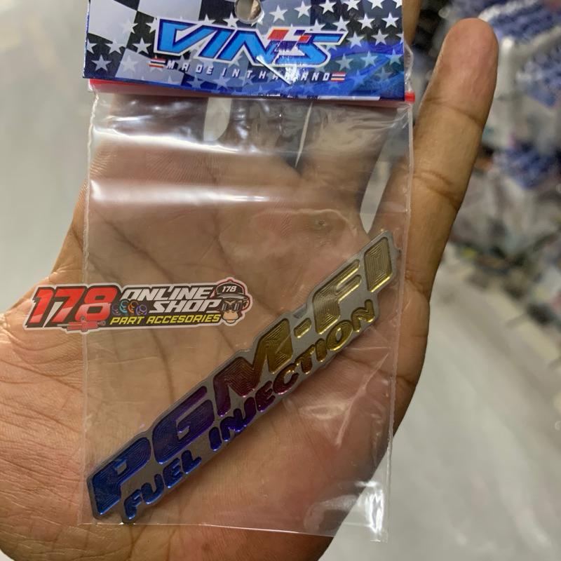 Jual emblem titanium PGM FI panjang 5cm | Shopee Indonesia