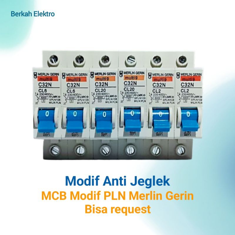 Jual Mcb PLN merlin gerin Modif Anti jeglek bisa request | Shopee Indonesia