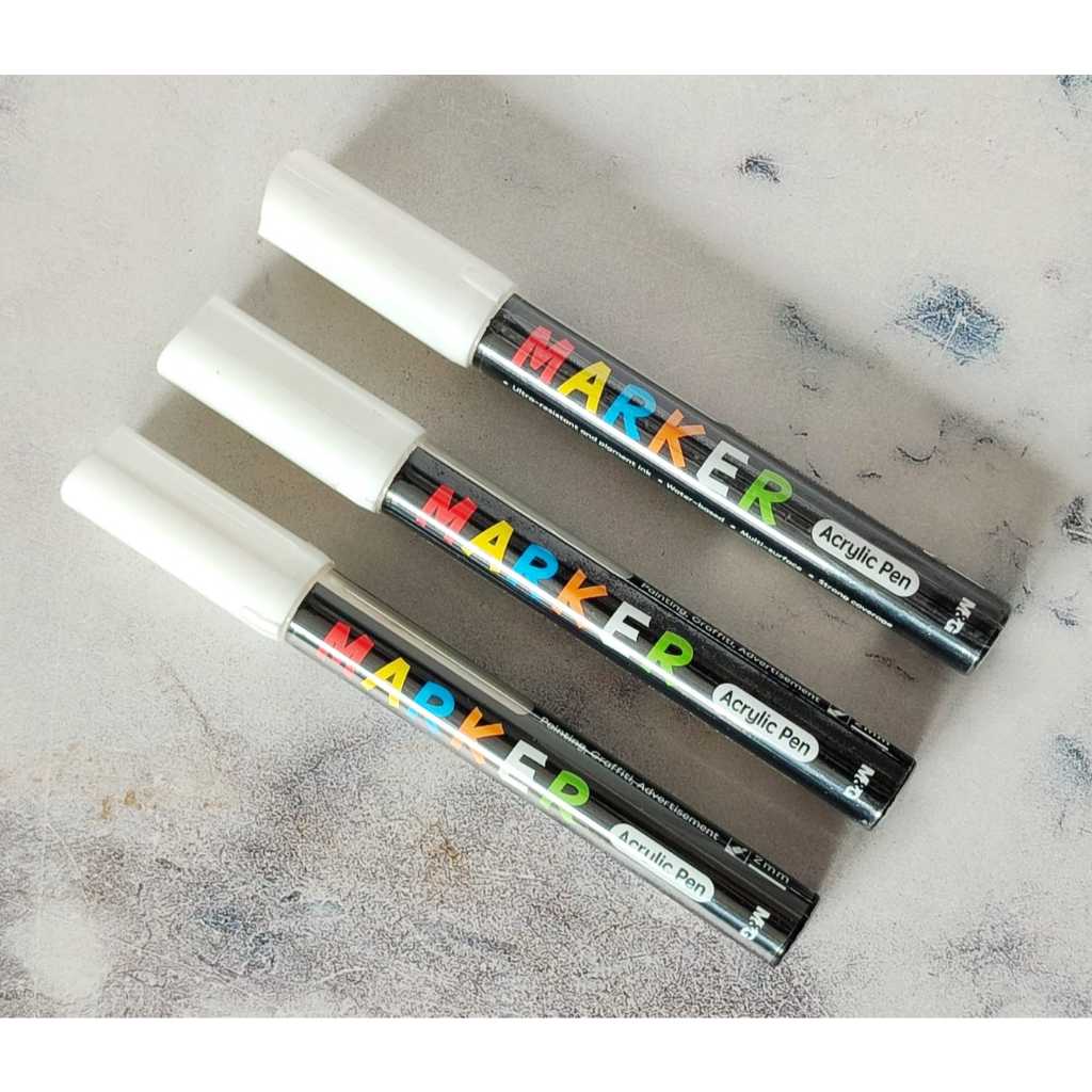 Jual Spidol Acrylic Pen PUTIH M&G APL976D910 Marker Acrylic Pen ...