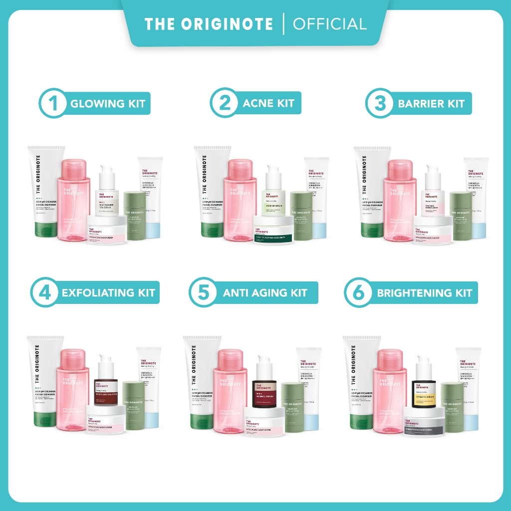Jual Special Bundle 6in1 The Originote Paket Skincare Micellar Water ...