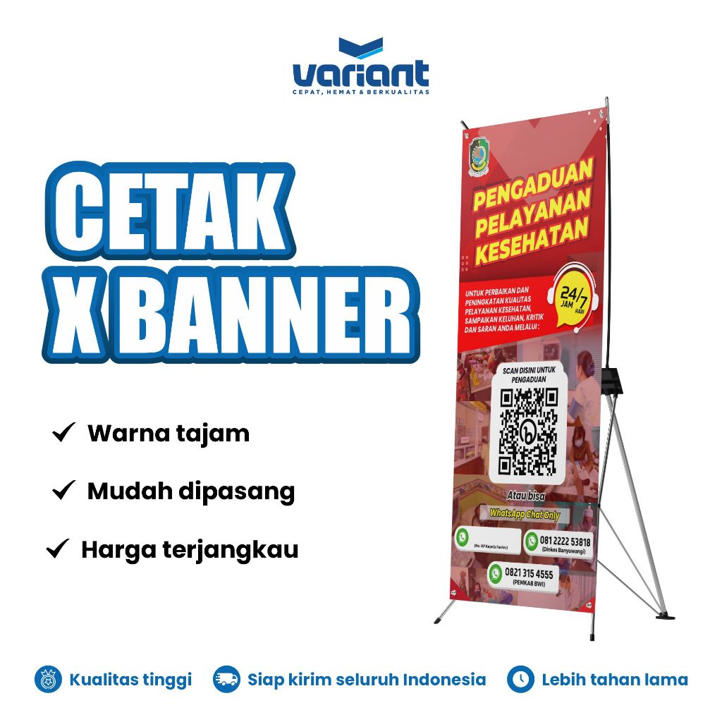 Jual X BANNER STANDING BESI UKURAN 160X60 CM CUSTOM | Shopee Indonesia