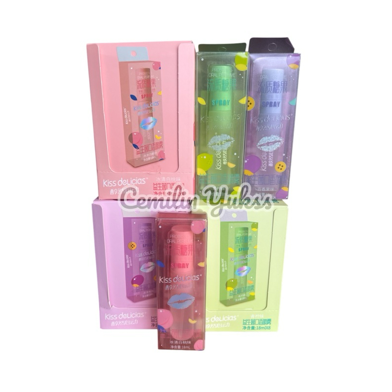 Jual Kiss Delicias Spray Candy Lime Peach Passion 18ml Permen Spray ...