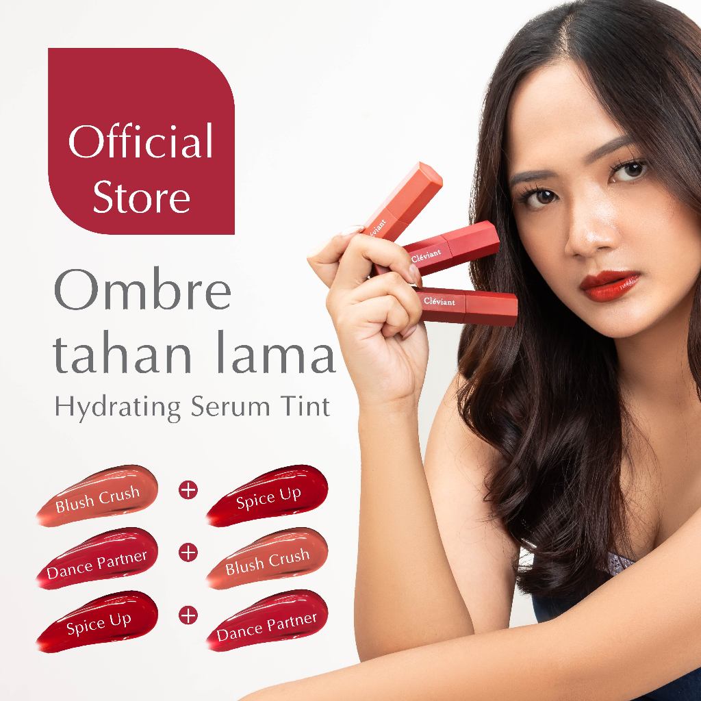 Jual CLEVIANT - SET OMBRE Hydrating Serum Tint - Cover Bibir gelap ...