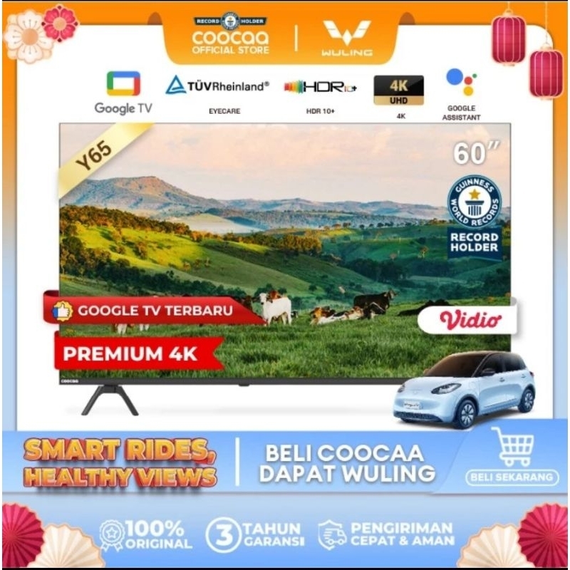 Jual Google TV 60 inch 4K COOCAA 60Y65 Android TV 60" Coocaa Y65 60 ...