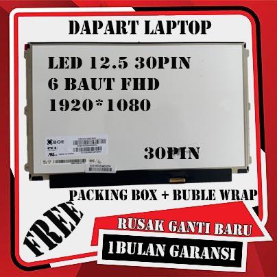 Jual LED LCD LAYAR 12.5 30 pin 6 baut FHD (1920*1080) | Shopee Indonesia