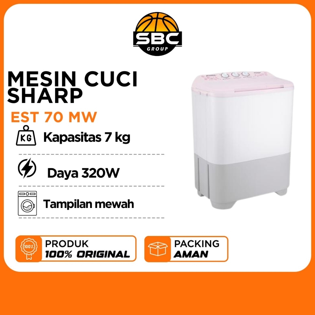 Jual MESIN CUCI SHARP EST-70MW | Shopee Indonesia