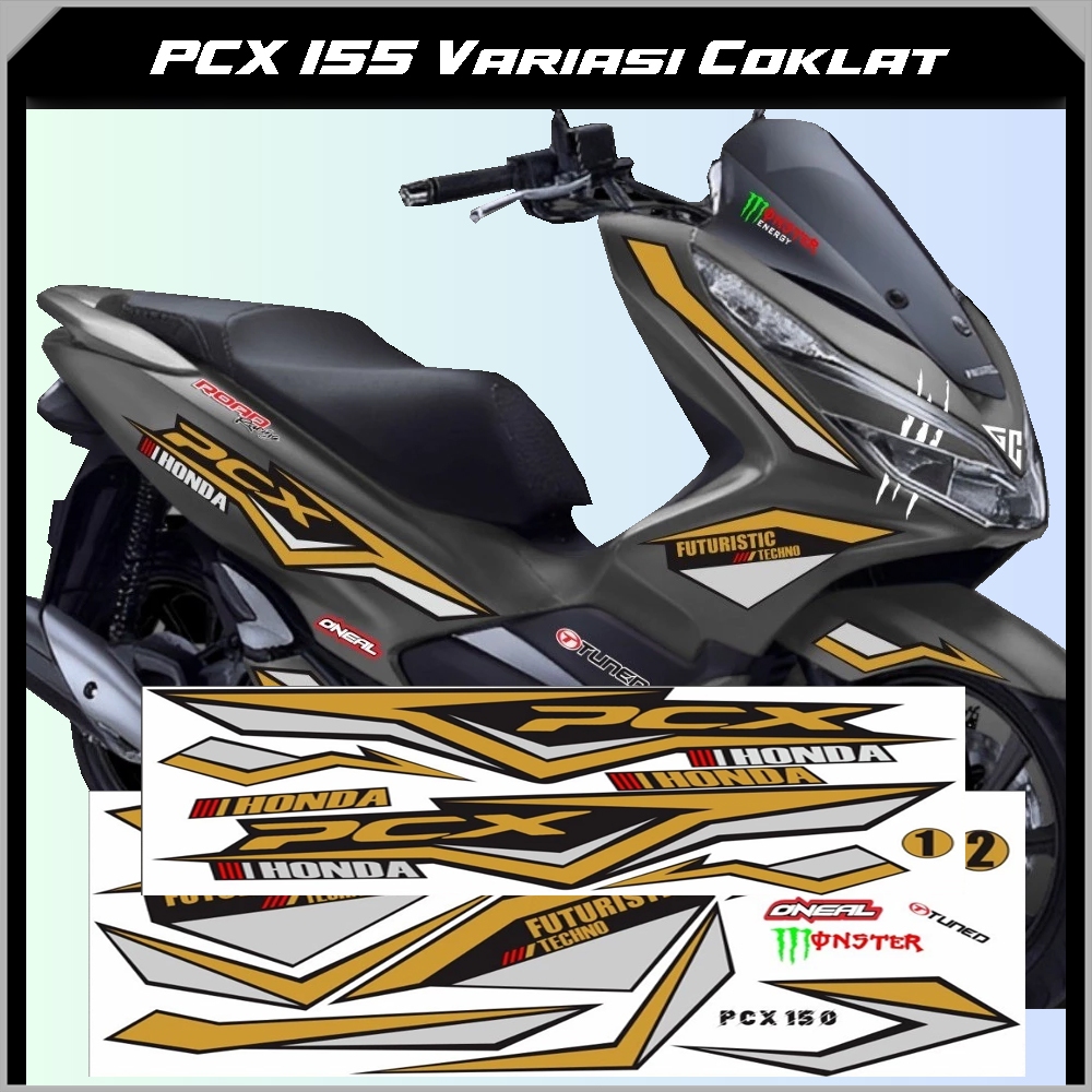 Jual STIKER STRIPING MOTOR HONDA PCX VARIASI FULL SET SVP - 01 TERMURAH ...