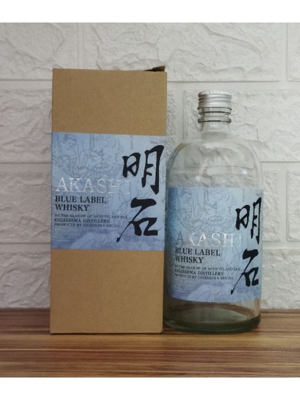 Jual Botol Kosong Sake Akashi Blue Label + Box 700ml | Shopee Indonesia