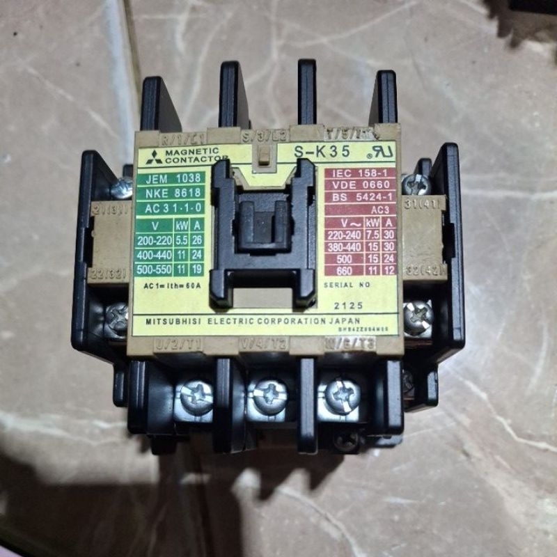 Jual CONTACTOR SK35 60A MITSUBISHI 220V | Shopee Indonesia