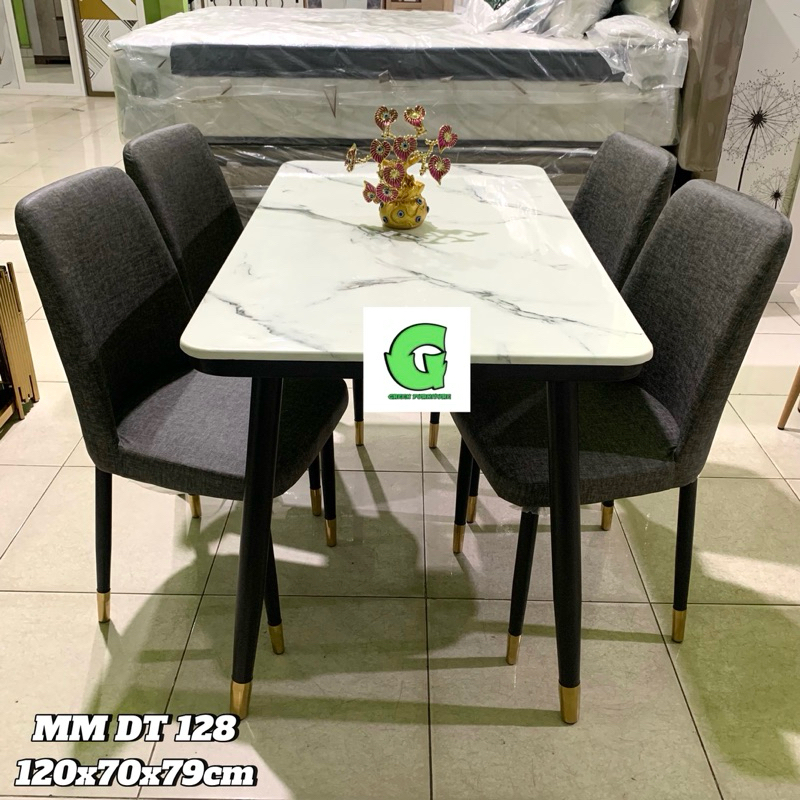 Jual meja makan granit DT 128 dinning table kursi makan | Shopee Indonesia