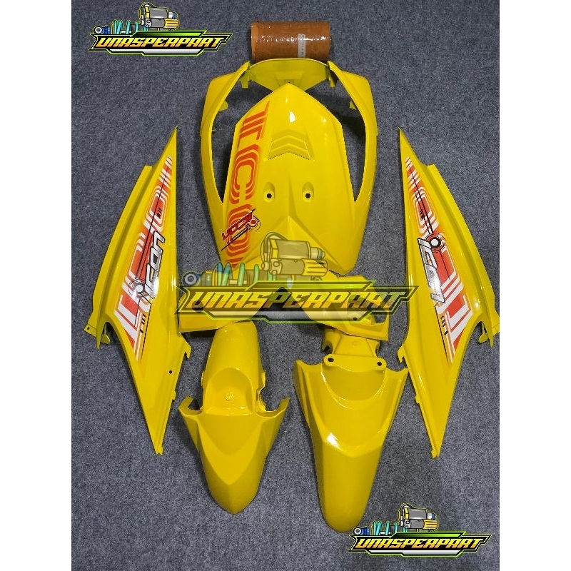 Jual Cover full body halus honda beat karbu warna kuning plus striping ...