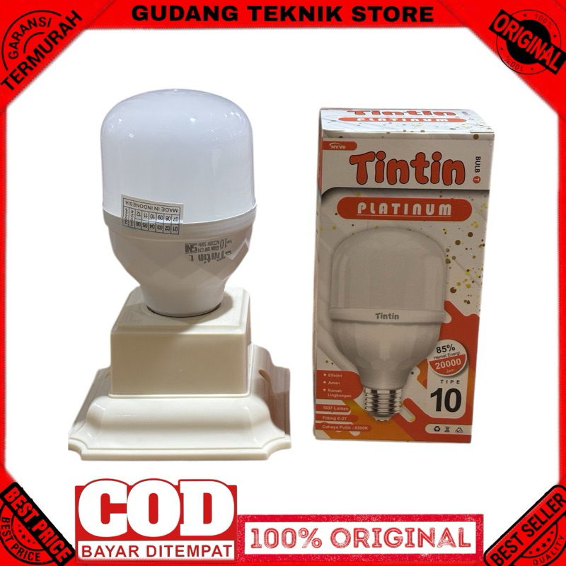 Jual Tintin Lampu Led Kapsul Platinum 10 watt Garansi 1 Tahun | Shopee Indonesia
