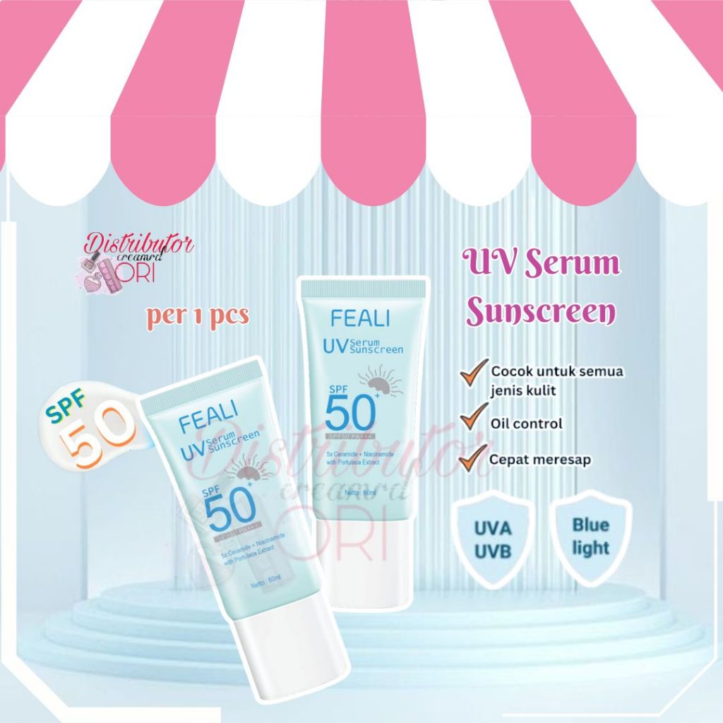 Jual FEALI SUNSCREEN SPF 50 + PA ++++ SKINCARE SUNBLOCK 60ML | Shopee ...