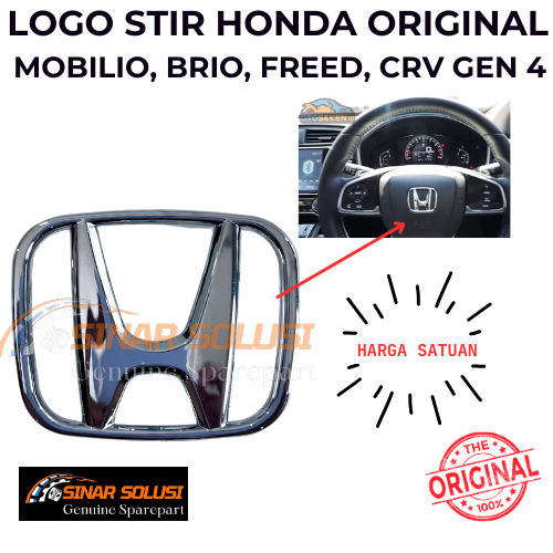 Jual Emblem Mobil Logo Stir Honda H Chrome Mobilio Brio Freed CRV Gen 4 ...