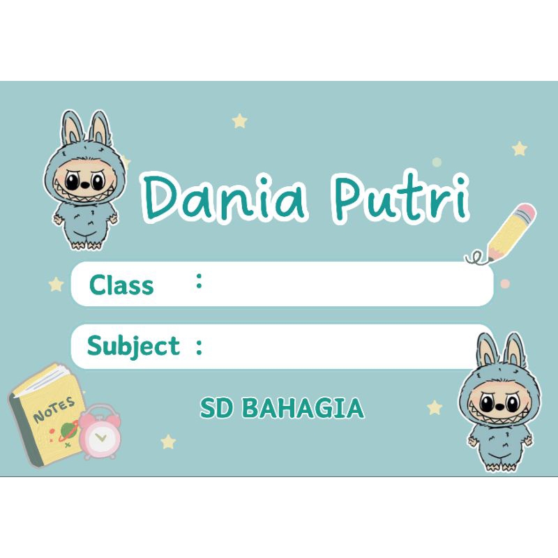 Jual STIKER LABEL LABUBU / STIKER LABEL NAMA BUKU PELAJARAN EDISI ...