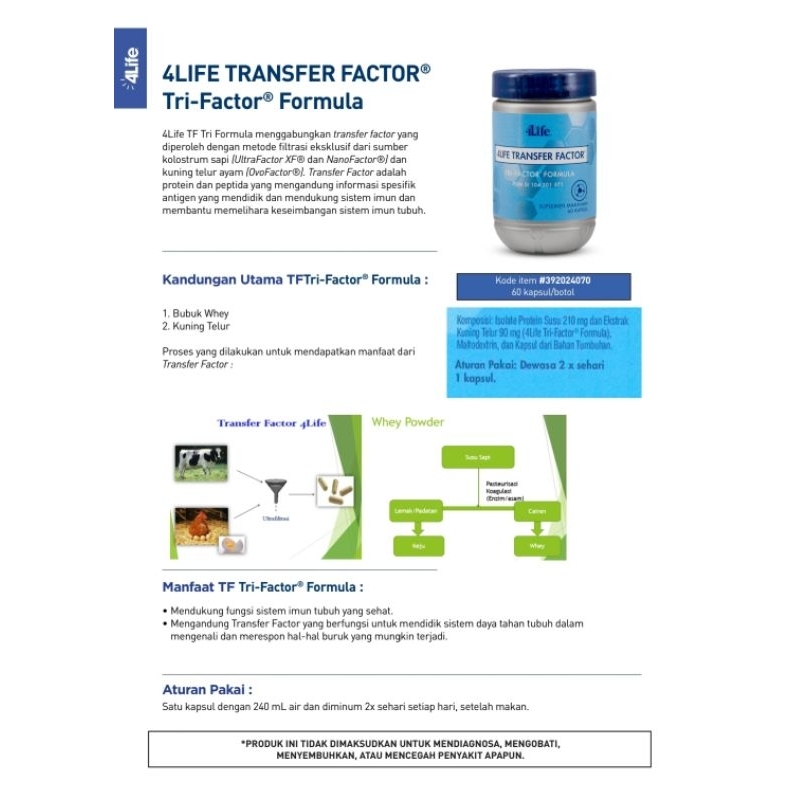 Jual TF transfer factor tri formula FULL BARCODE ready ori | Shopee ...