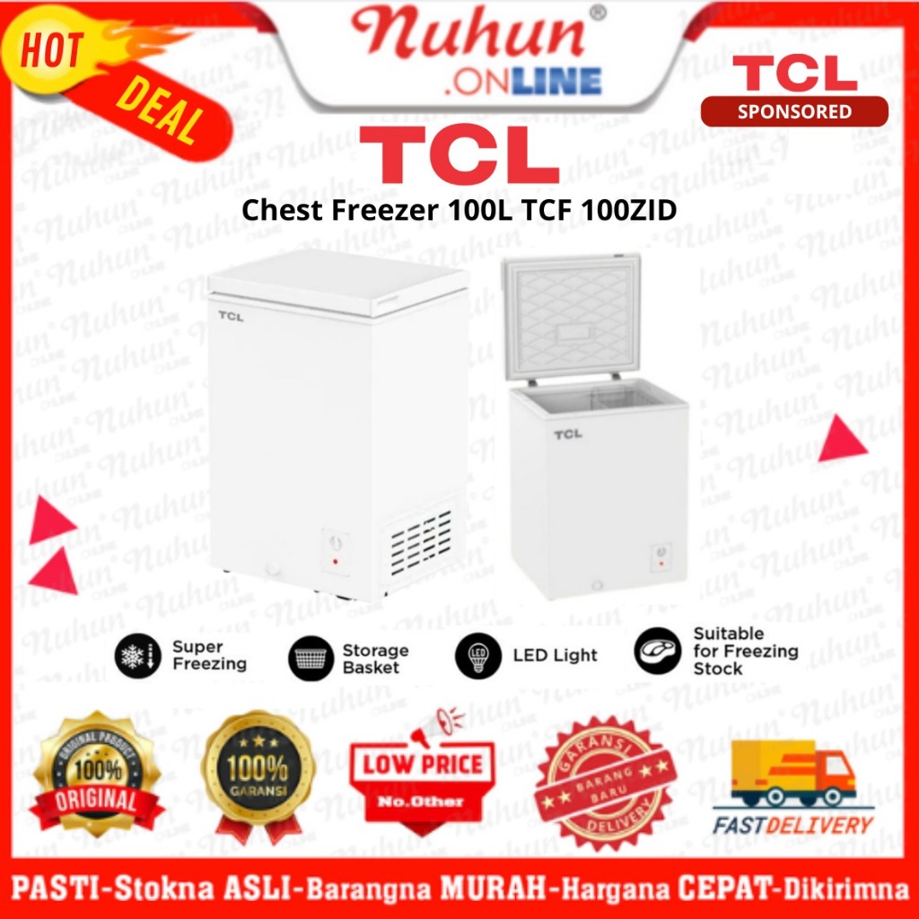 Jual TCL Chest Box Freezer TCF-100ZID 100 Liter | Shopee Indonesia