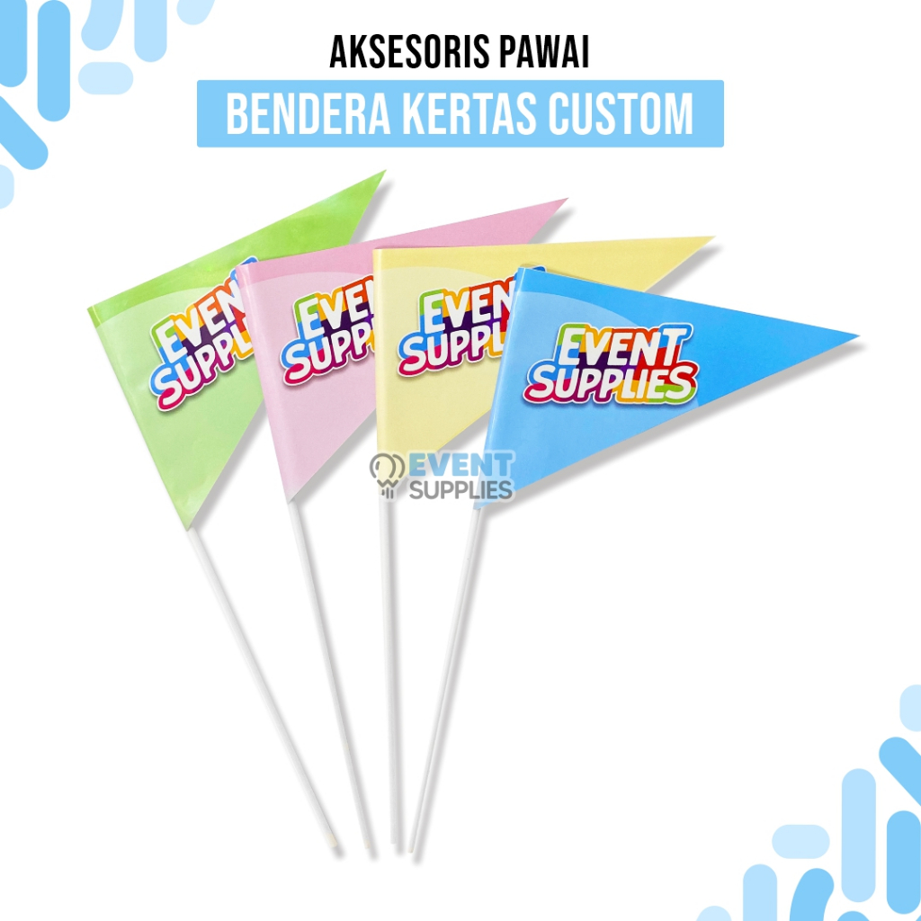 Jual Bendera Tangan Kertas Print Full Color Bendera Pawai 25 x 15 cm ...