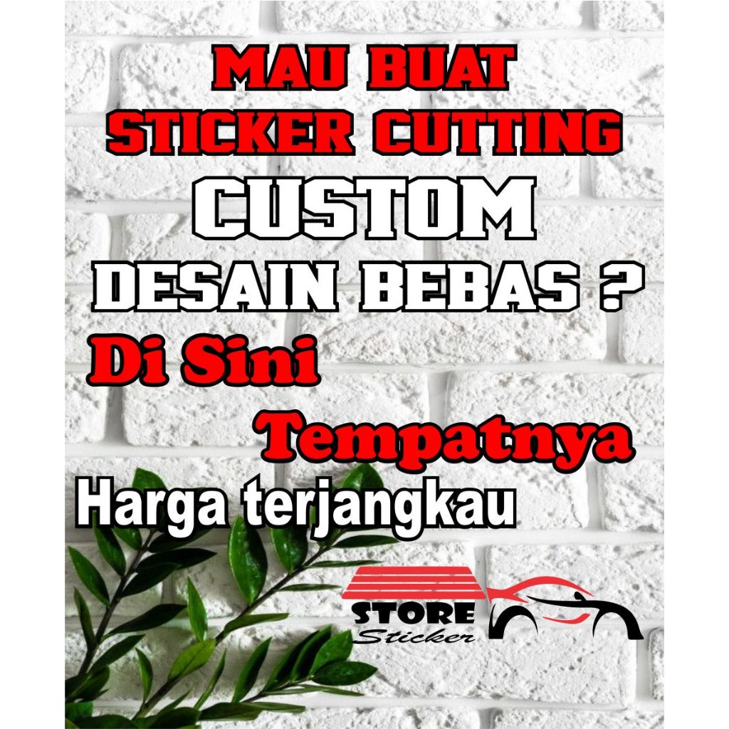 Jual Sticker Cutting Custom Desain Bebas Sesuai Keinginan Anda | Shopee ...