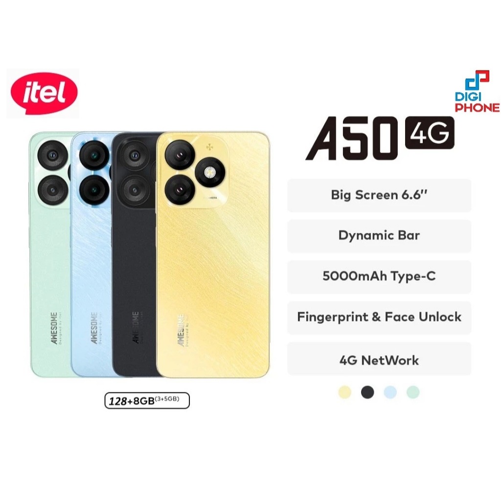 Jual ITEL A50 (8/64) BERGARANSI Resmi ITEL Indonesia | Shopee Indonesia