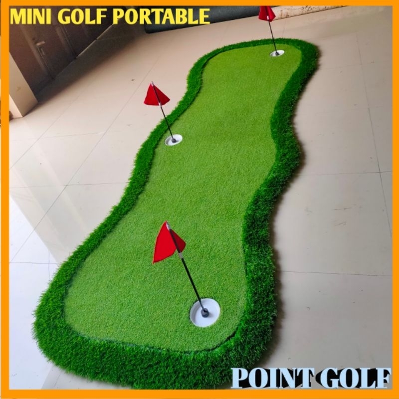 Jual Promo.. Lapangan Mini Golf Sintetis Portable Ukuran 300 cm x 150 ...
