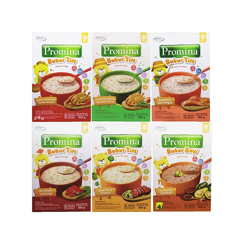 Jual PROMINA Bubur Tim Bayi 8 plus - 100 gr BOX | Shopee Indonesia
