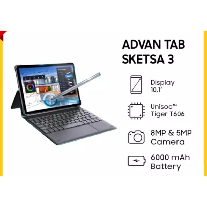 Jual ADVAN TAB SKETSA 3 RAM 6+6/128 BERGARANSI RESMI | Shopee Indonesia