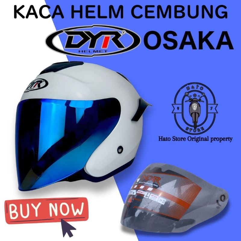 Jual Kaca Helm DYR OSAKA Visor Helmet CEMBUNG free rachet NDR2 | Shopee ...