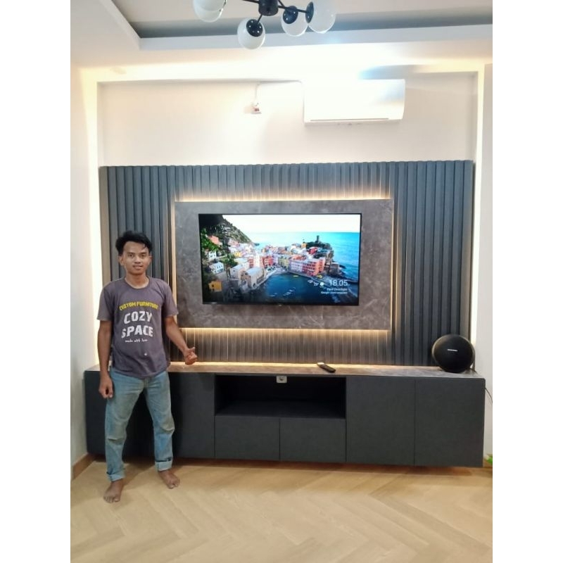 Jual BACKDROP TV MURAH | BUFFET TV HPL| RAK TV HPL | PRASTISI PAJANGAN ...