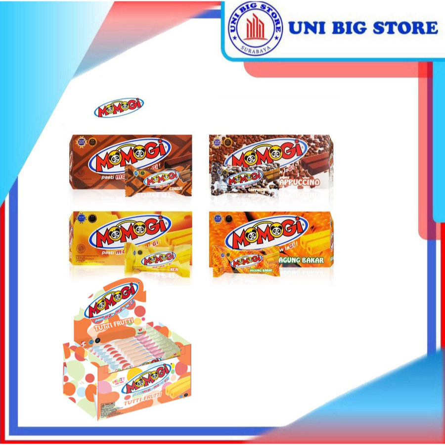 Jual Momogi Snack Stick BOX Cappucino Keju Jagung Bakar Tutti Frutti 20 pcs | Shopee Indonesia