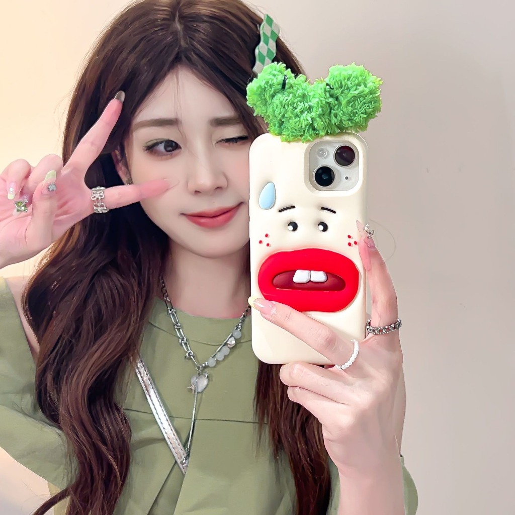 Jual Case Muka Jelek Gigi Kelinci Rambut Hijau 3D SILICONE CASE FOR ...