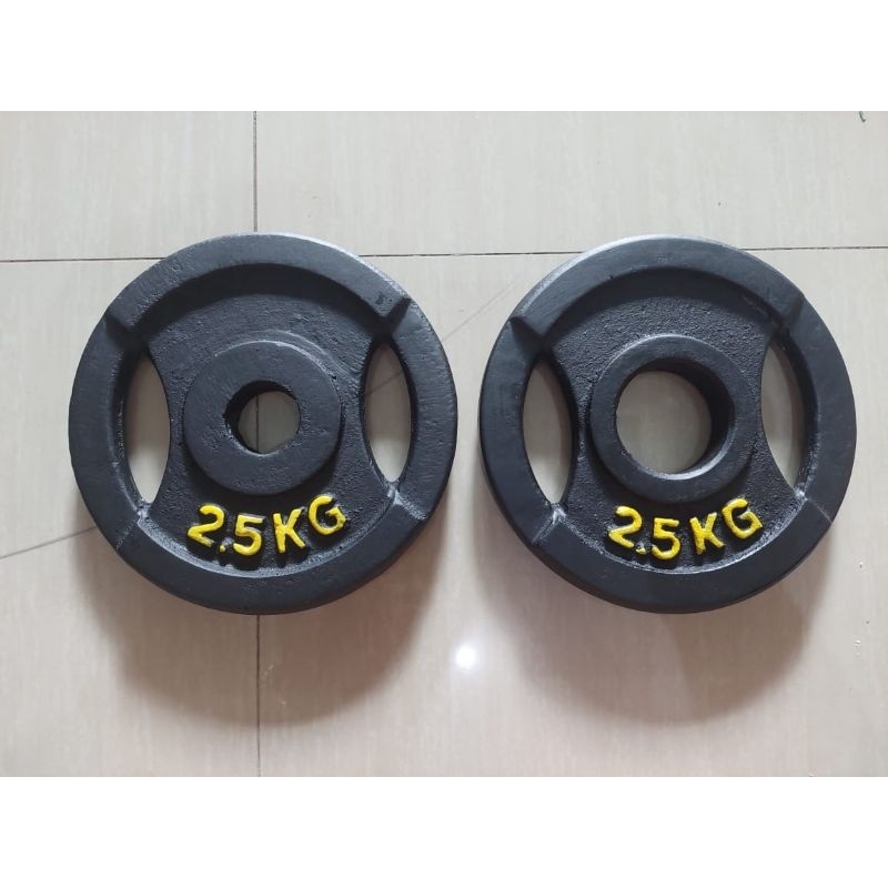 Jual plat plate besi barbel barbell 2,5kg 2,5 kg cor baja dumbel alat ...