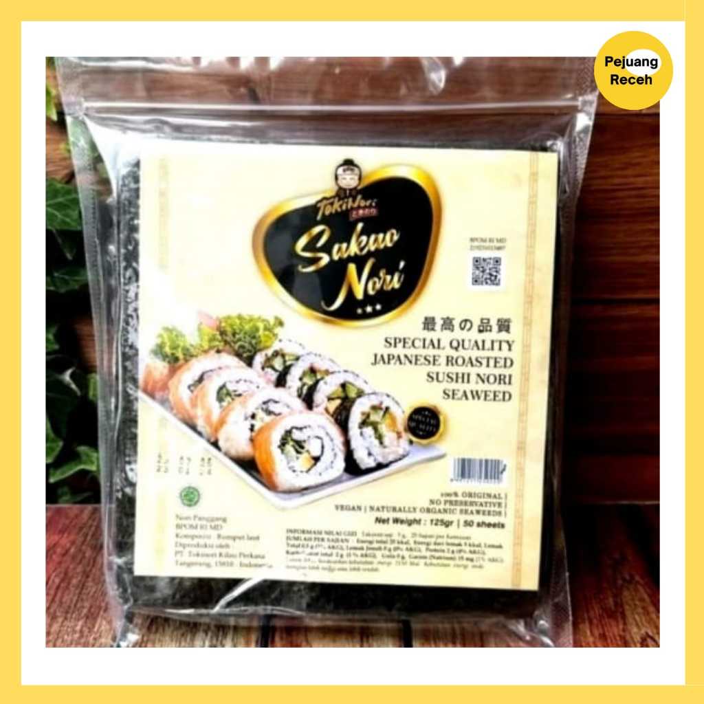 Jual Sakao Sushi Nori Roasted Seaweed Rumput Laut 50 Lembar [halal]BPOM - ORIGINAL RUMPUT LAUT ...