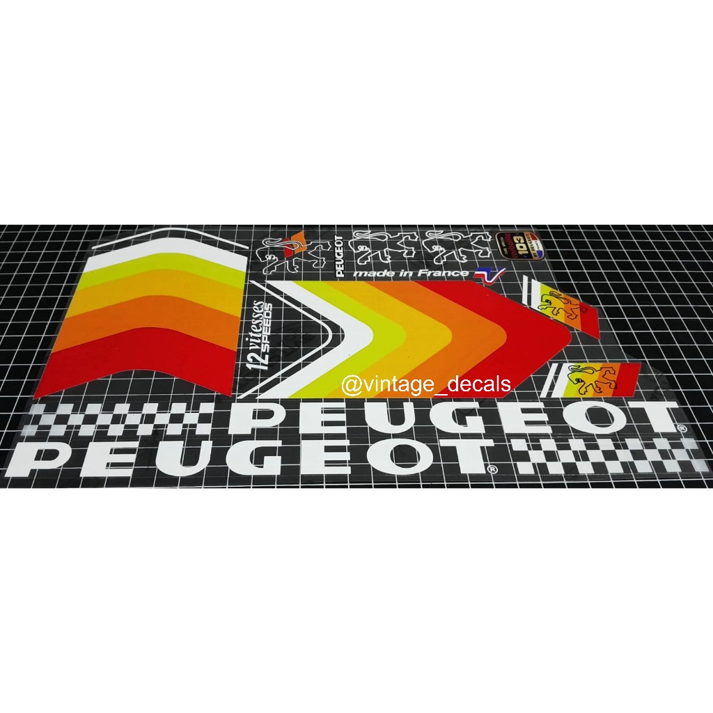 Jual decals replacement PEUGEOT carbolite 103 mixte | Shopee Indonesia