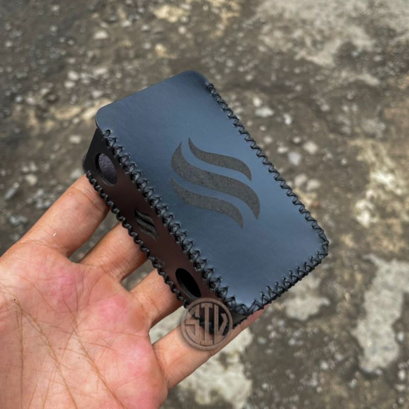 Jual Leather Case T-200 Basic Kulit Sintetis Hitam Polos Logo Besar ...